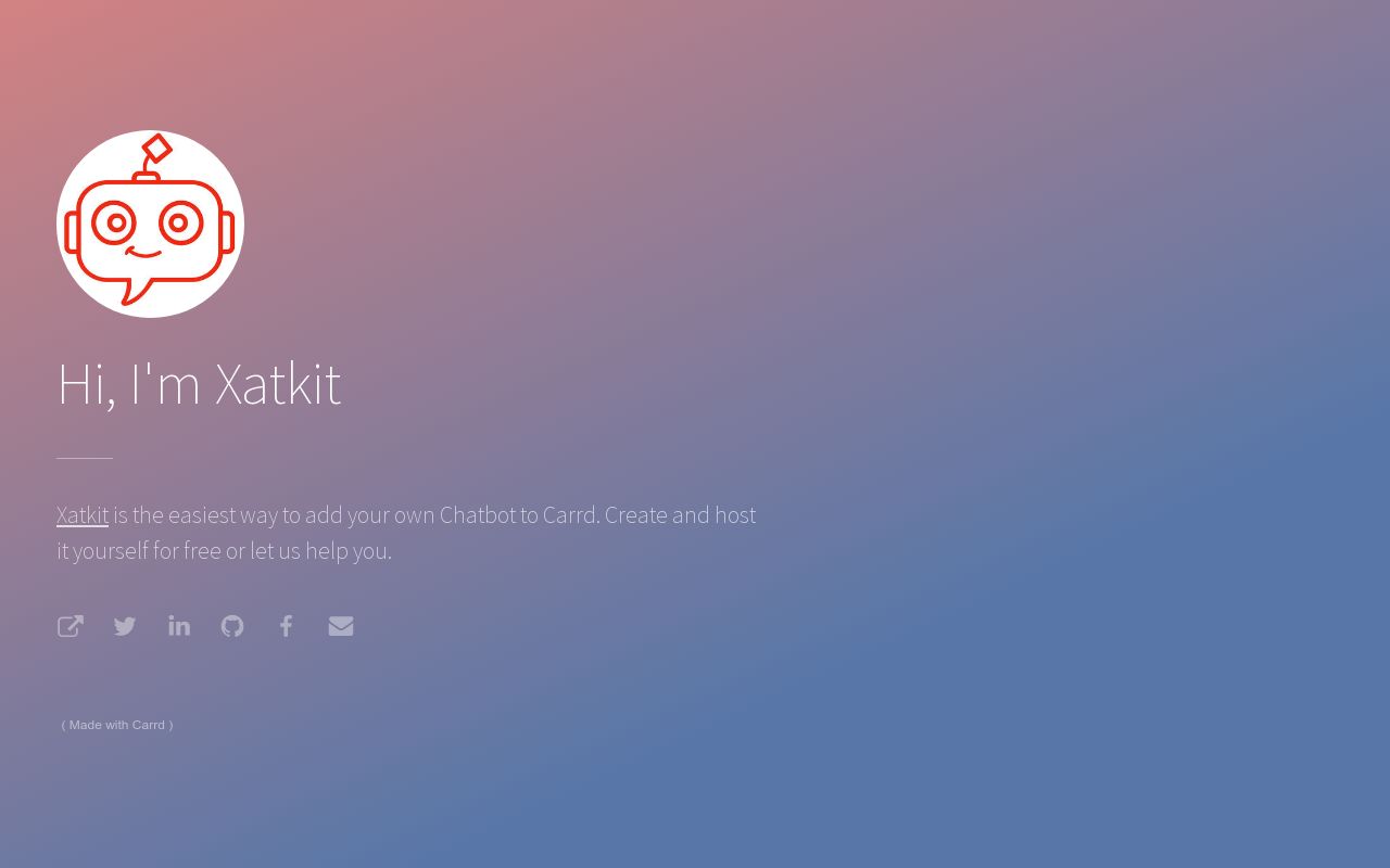 Xatkit - Chatbots for Carrd
